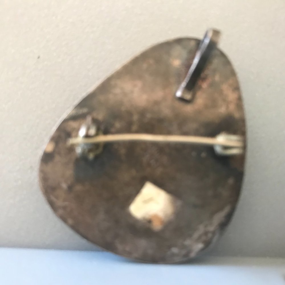 Vintage Israel 950 Grade Silver Brooch/Pendant With B… - Gem